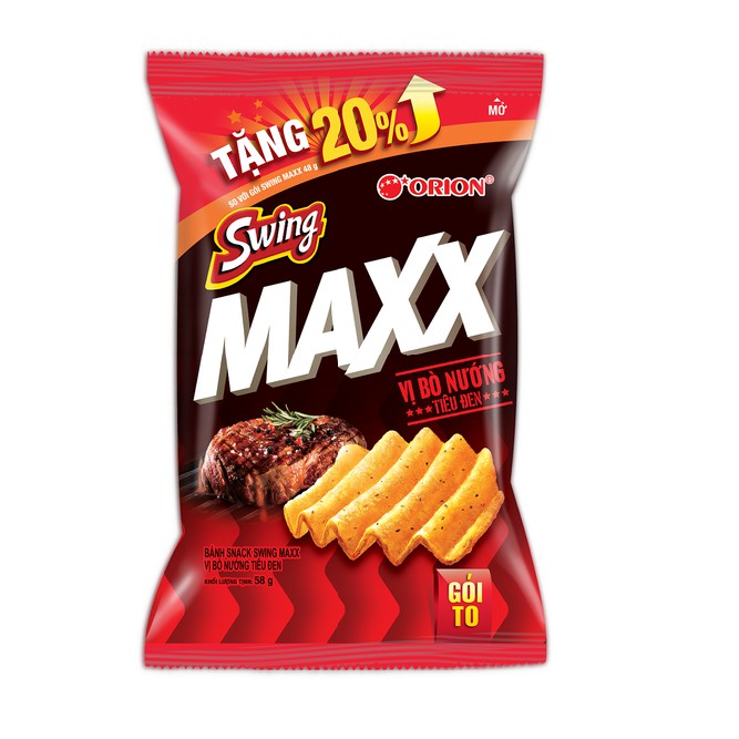 Bánh Snack Swing Orion Vị Bò Nướng Tiêu Đen 108g | Shopee Việt Nam