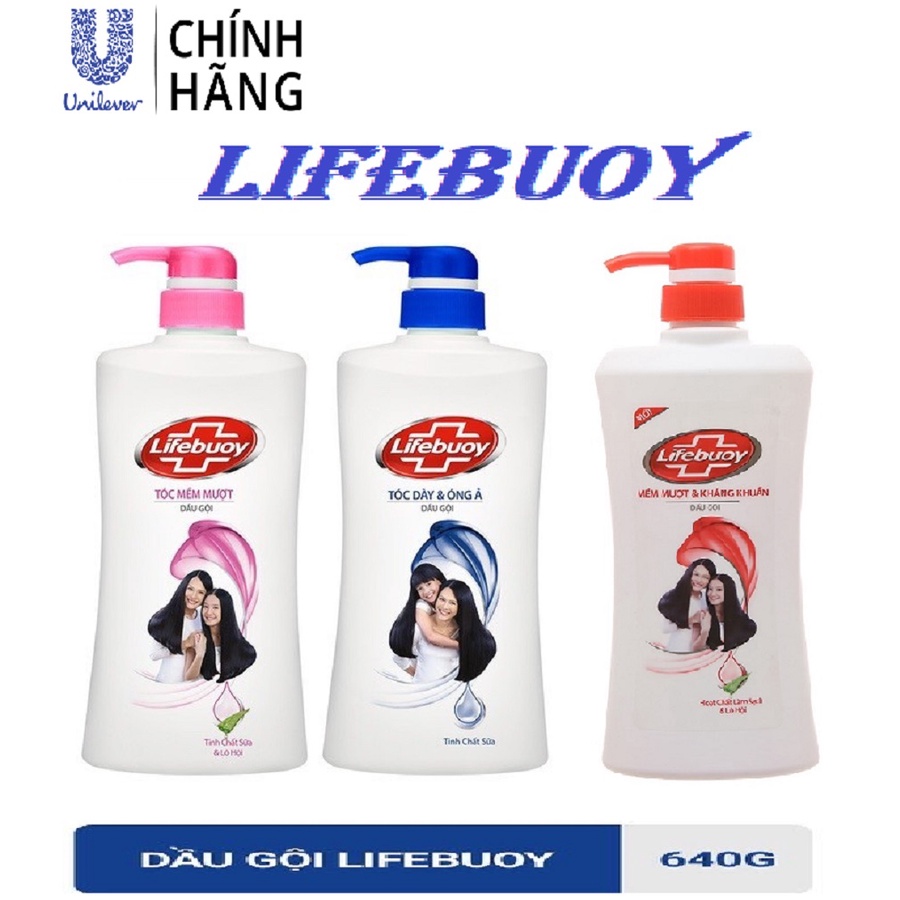 Dầu gội Lifebuoy Chai 640g 2 màu Xanh/Hồng | Shopee Việt Nam