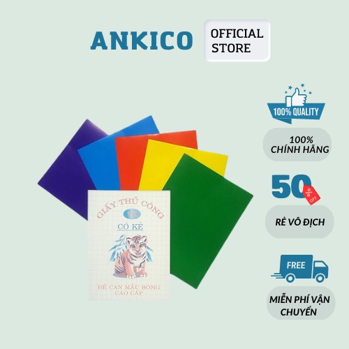 Giấy thủ công decan nhiều màu giấy thủ công có keo dán sẵn tiện lợi ...