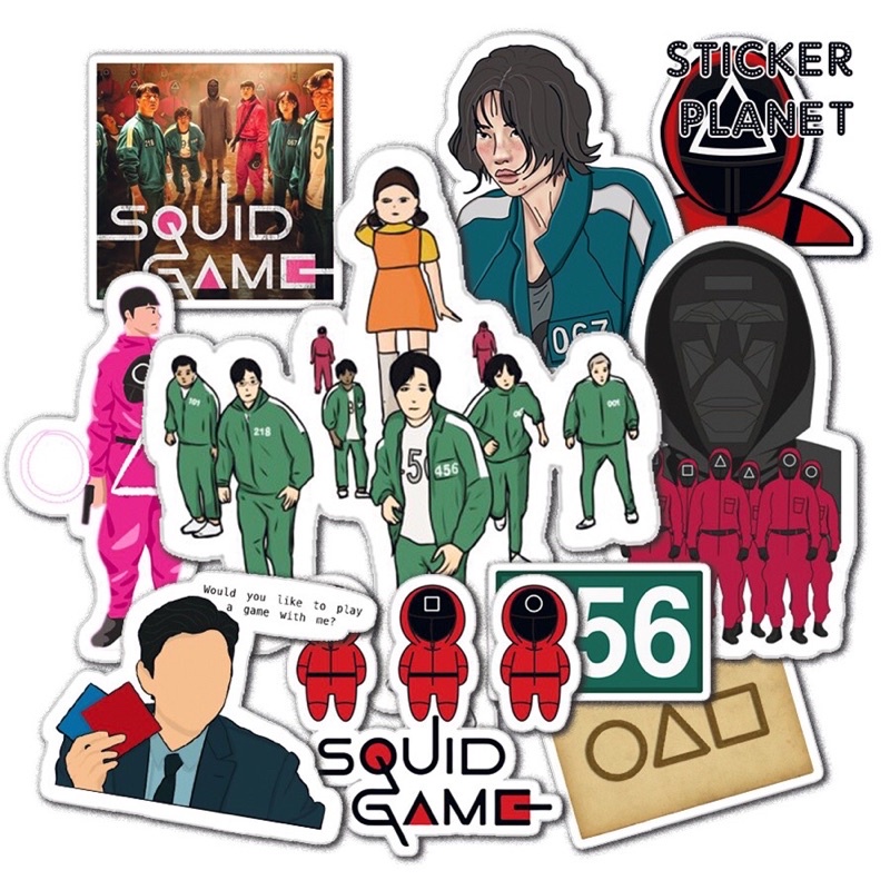 [STICKER 1K] SET 100 STICKER SQUID GAME SIÊU CHẤT DÁN TRANG TRÍ ĐT ...