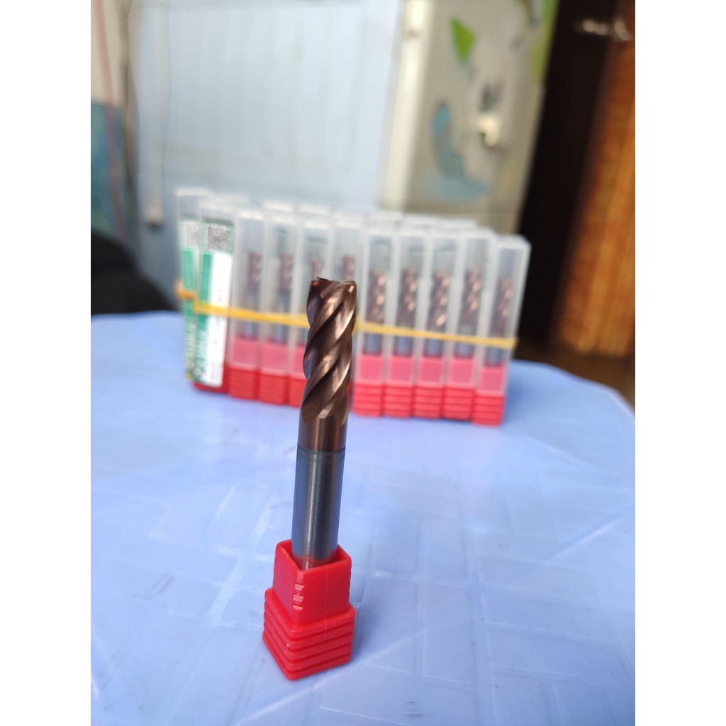 Dao phay hợp kim 55HRC 4me 8mm-10mm-12mm - Gia công thép thường S45c,SS400,CT3 | Shopee Việt Nam