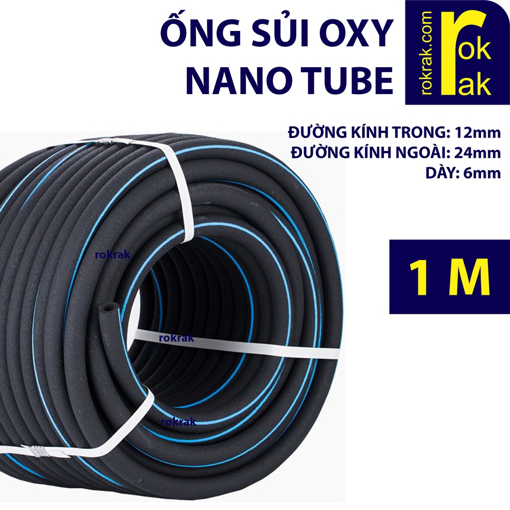 Ống sủi khí oxy Nano Tube (RokRak Nanotube sọc xanh dương hoặc xanh lá ...