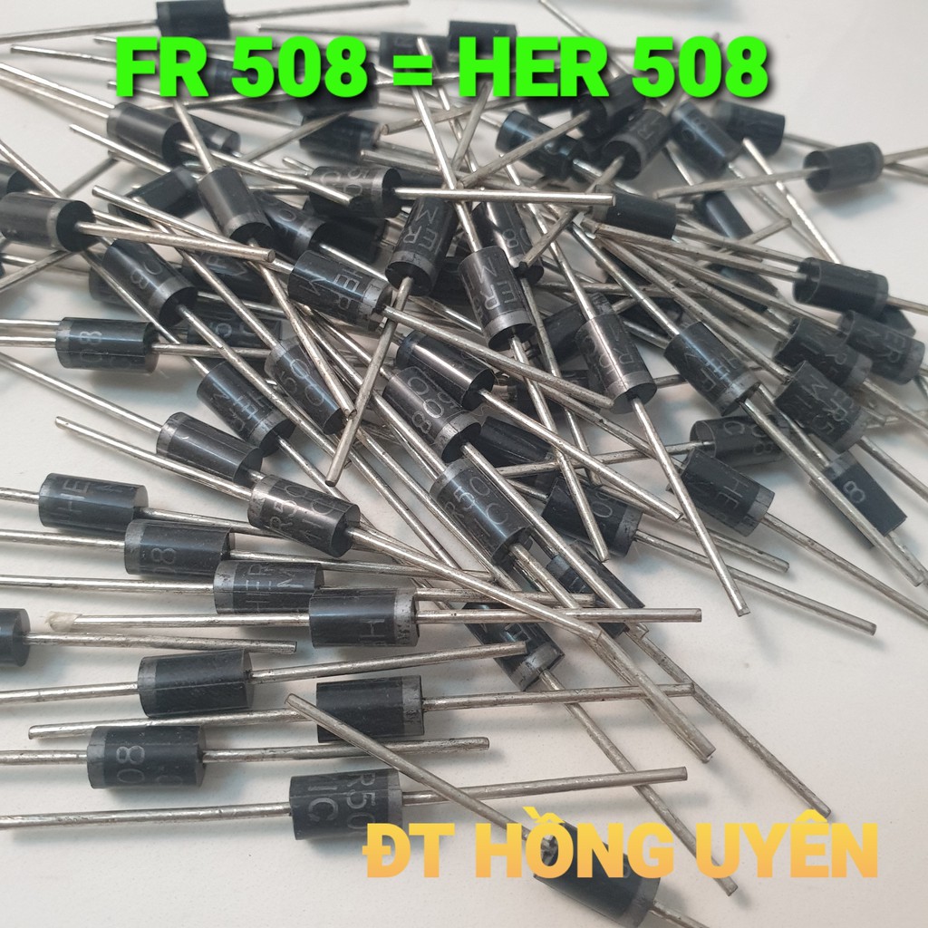 Bộ 20 con Đi ốt xung FR508 (HER508). Đi ốt xung 5A-800v. Diode 5A, chịu áp 800 vol. Đi ốt gắn ...