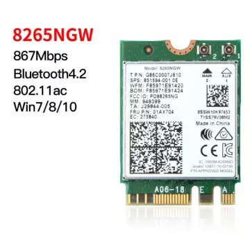 BH 6 tháng. Card Intel WiFi Bluetooth AX210 AX200 AX201 AC 8265 8260 ...