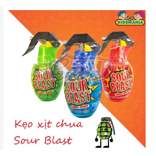Kẹo xịt chua Sour Blast (Green Apple, Blue Raspberry, Strawberry) Mỹ ...
