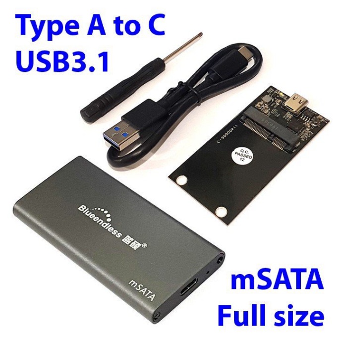 Box SSD Msata USB-A-C 3.1 Blueendless M3C Hàng Chính Hãng | Shopee Việt Nam