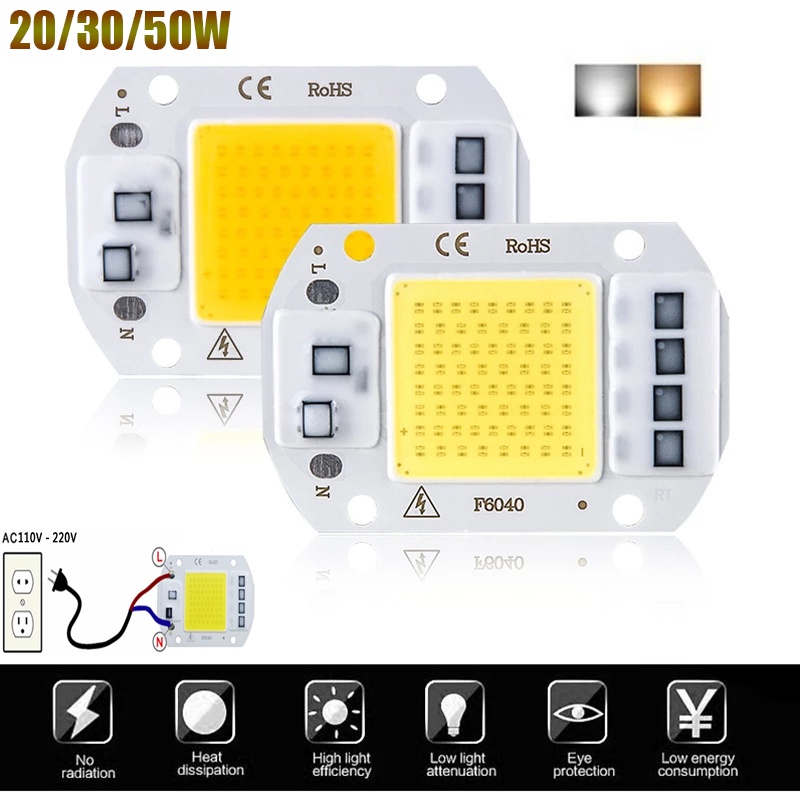 Chip đèn Led Cob 20w 30w 50w 110v 220v | Shopee Việt Nam