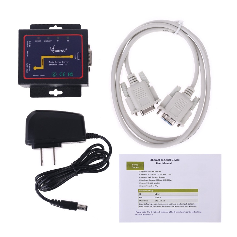MOON DB9 RJ45 sang RS232 Ethernet TCP IP Serial Server Module Bộ chuyển ...