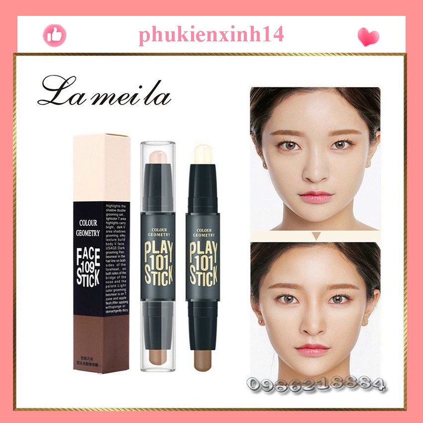 Bút tạo khối che khuyết điểm đa năng bắt sáng hai trong một Lamelia ...