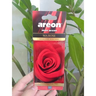 Lá thơm treo xe ô tô hương hoa hồng Areon Mon Rose | Shopee Việt Nam