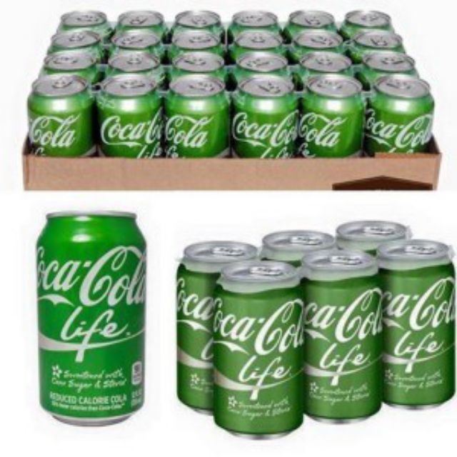 Coca Cola Life xanh Mỹ 355 ml. | Shopee Việt Nam