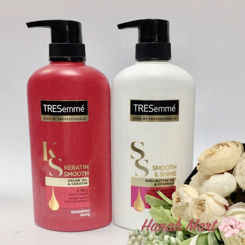 Dầu gội, Dầu xả Tresemme KERATIN SMOOTH Thái Lan 450ml (Đỏ) | Shopee Việt Nam