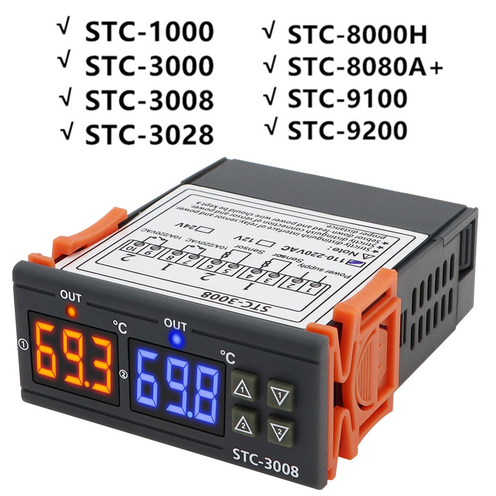 Bộ Điều Khiển Nhiệt Độ Kỹ Thuật Số stc-1000 stc-3000 3008 3028 stc-8080a + stc-9100 9200 110 ...