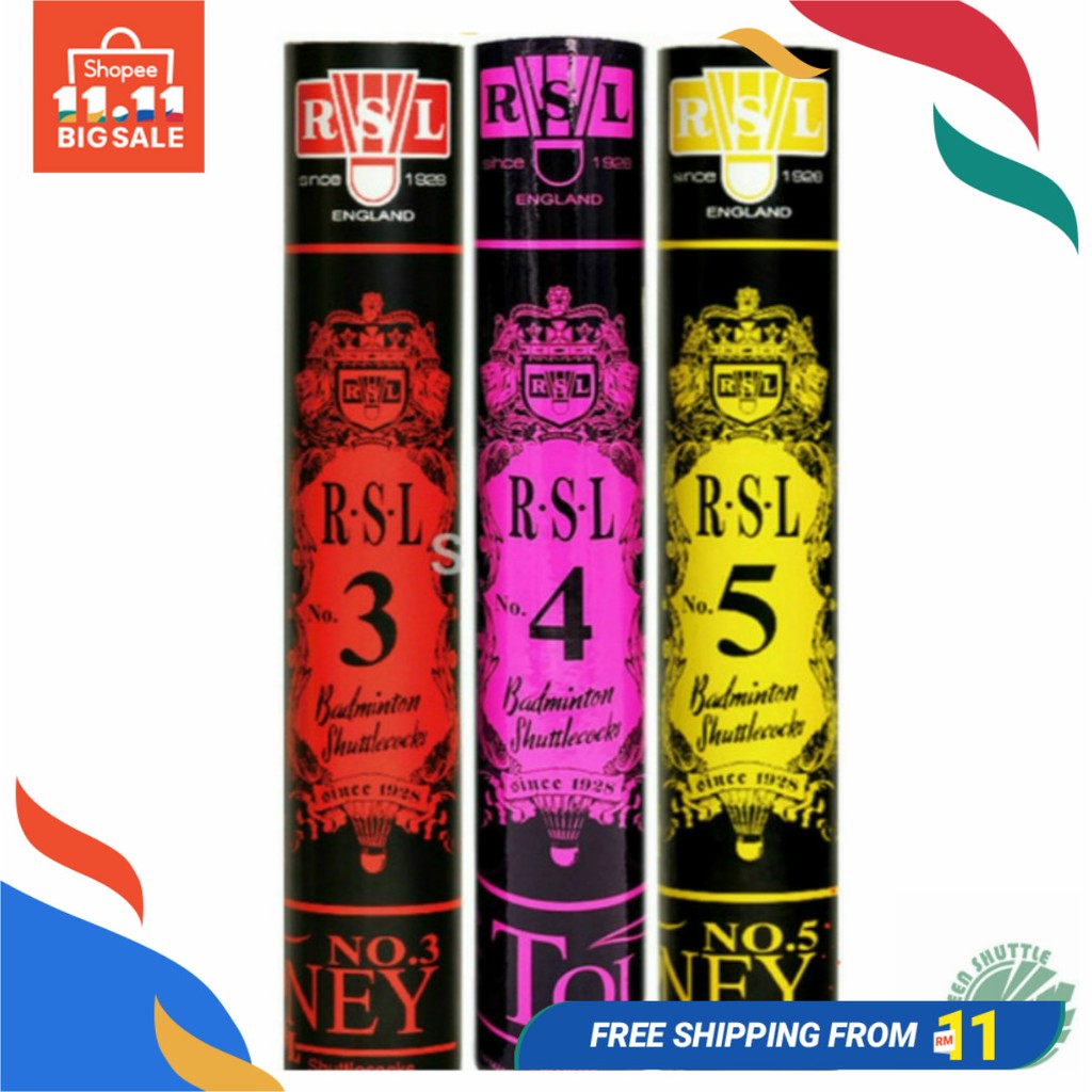 RSL 3 / 4 / 5 Tourney Shuttlecocks Cầu Lông Cầu Lông Vịt Lông Bóng Cock ...