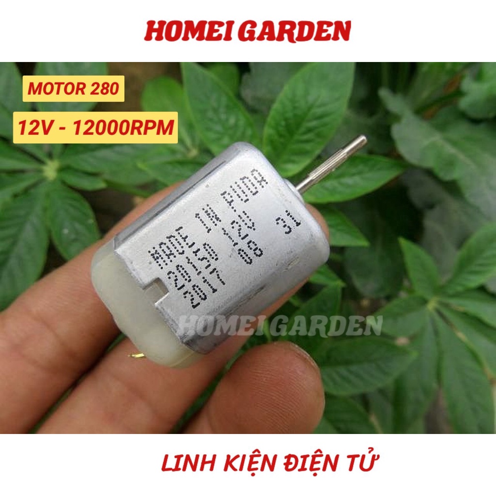 Motor 280 12V từ tính mạnh có chổi than 12000RPM dùng cho phụ kiện động ...
