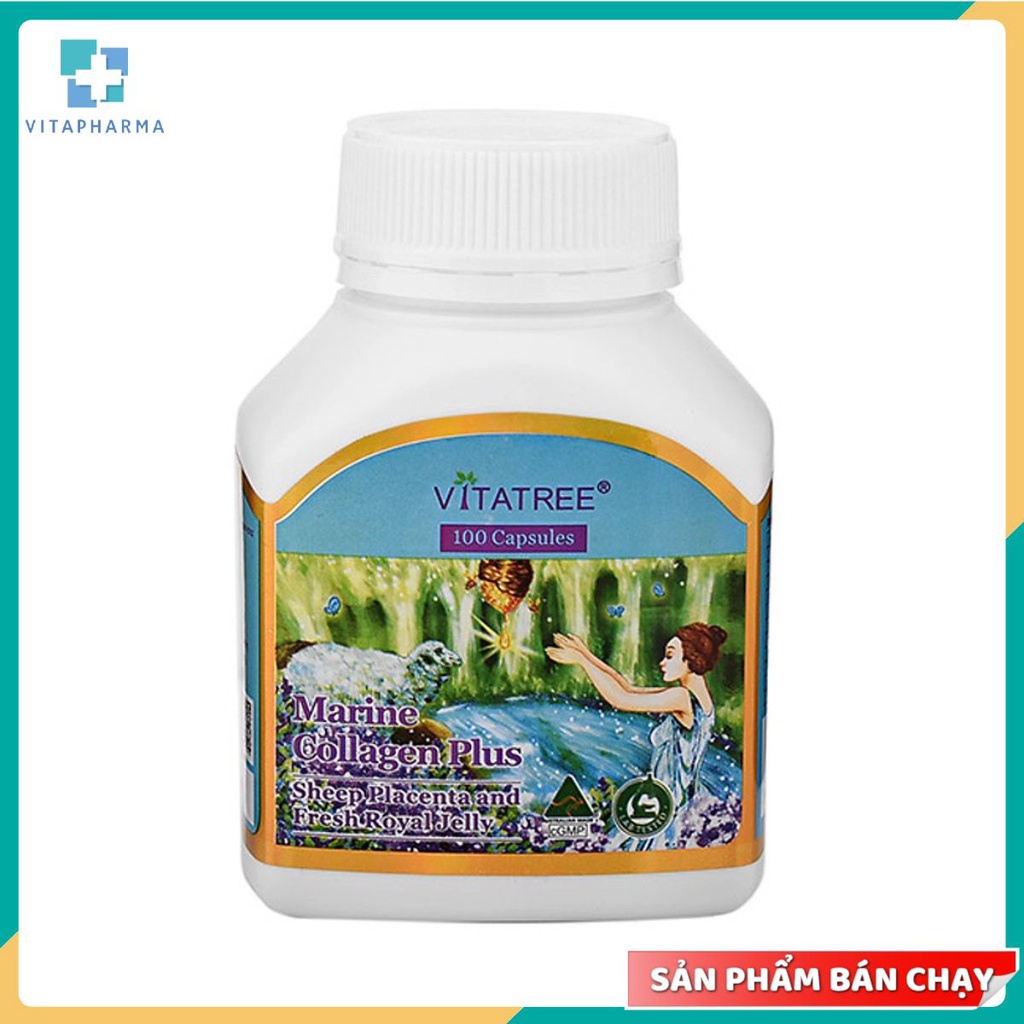 [ VITAPHARM ] Viên uống Nhau thai cừu và Sữa ong chúa Vitatree Marine ...