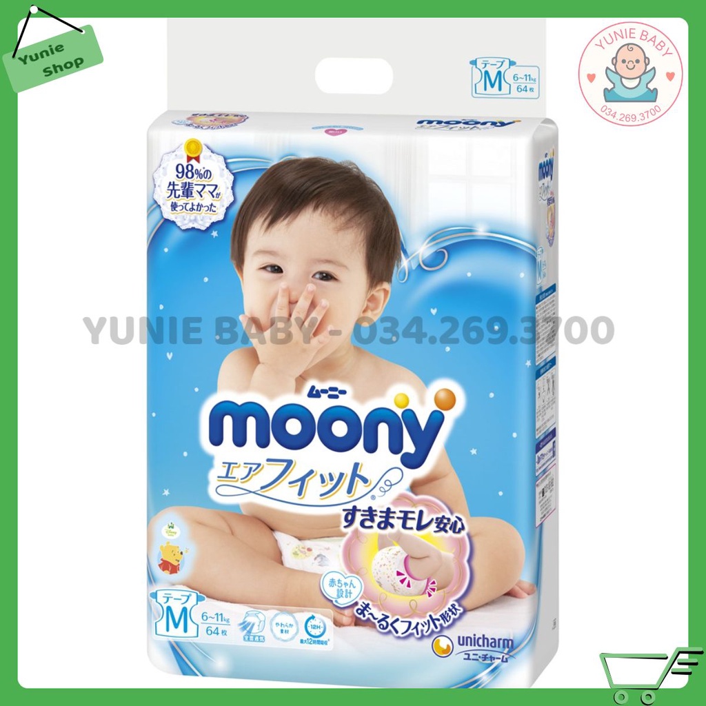 Moony TÃ DÁnquẦn Moony NhẬt ĐỦ Size Nb90 S84 M64 L54 Xl44 M58