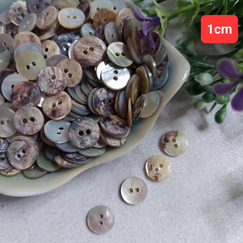Nút xà cừ , size 1 cm và 1.1cm (1 túi/30 nút ) | Shopee Việt Nam