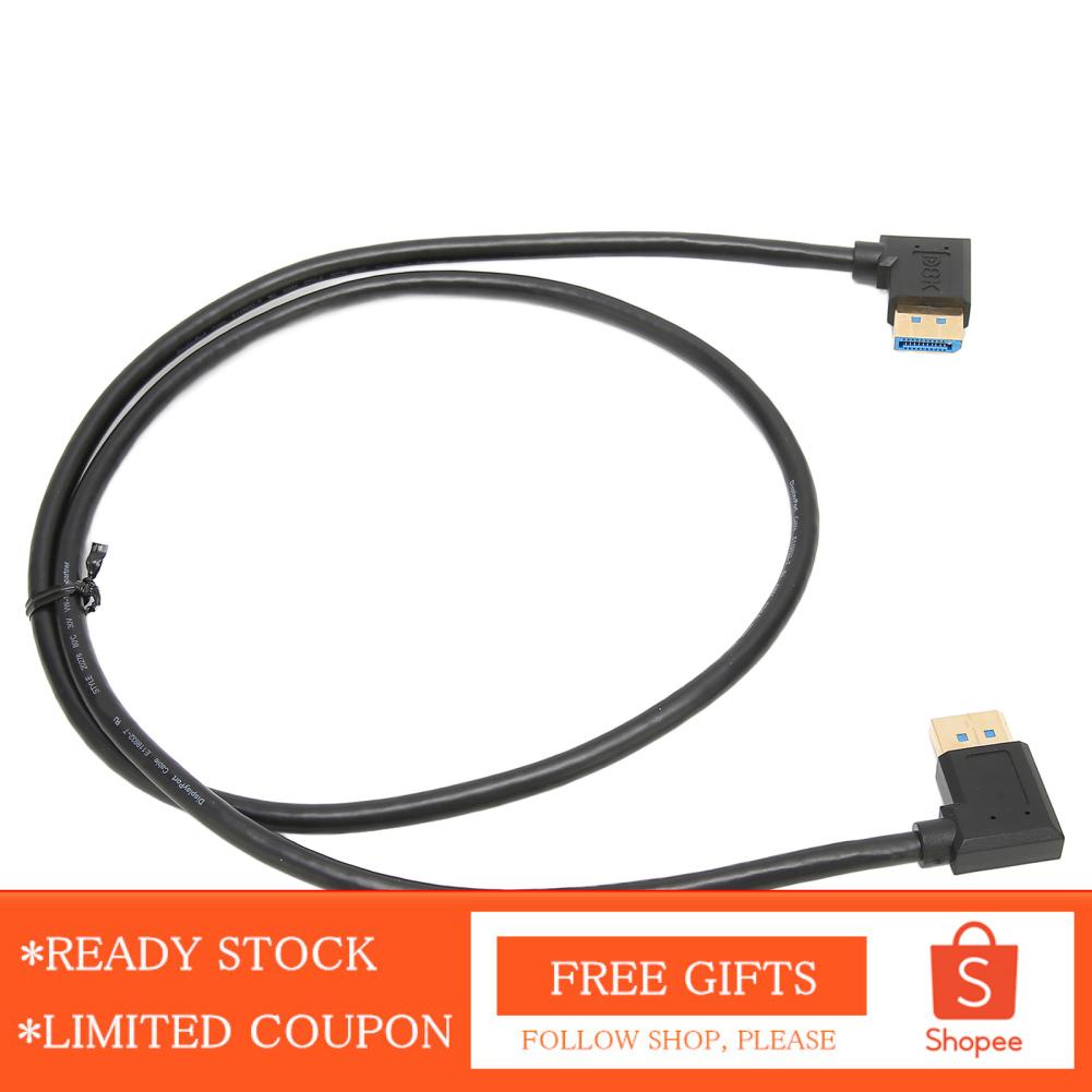 Alwaysonline 8K HD Displayport Cable DP1.4 90 Degree Right Angle DP ...