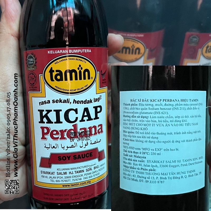 Hắc xì dầu Malaysia Kicap Tamin-chai 330ml | Shopee Việt Nam