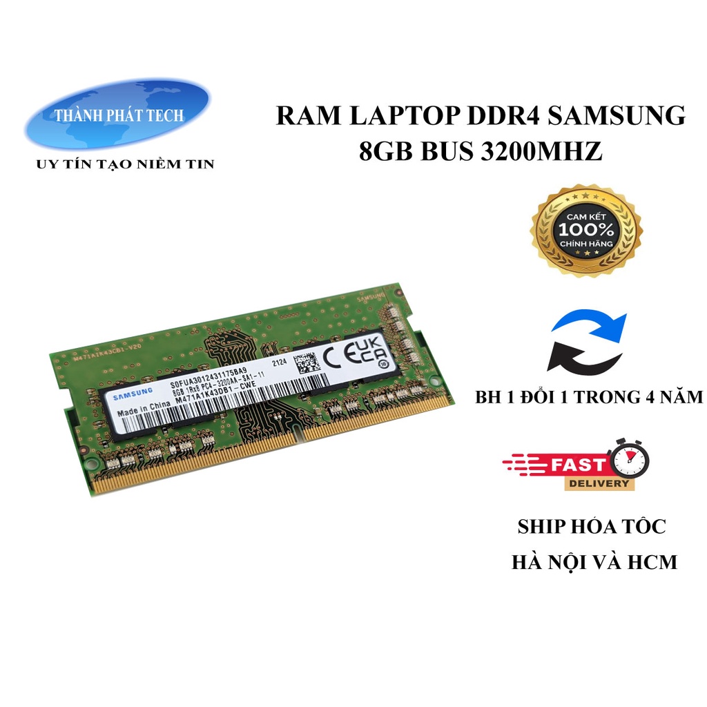 Ram Laptop Samsung DDR4 8Gb Bus 3200-Chính Hãng bảo hành 1 đổi 1 trong ...
