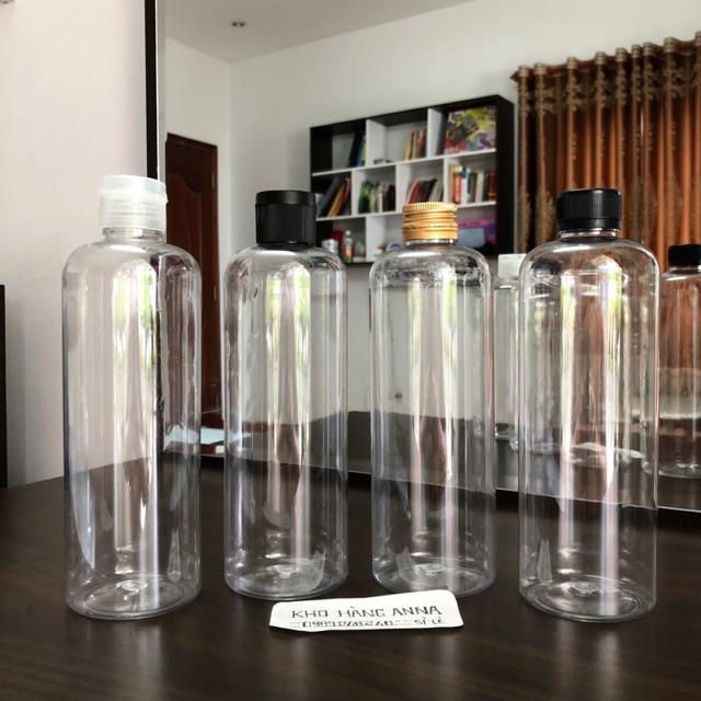10 CHAI NHỰA 500ML TRONG SUỐT - 10 CHAI NHỰA NẮP BẬT THÂN 500ML - 10 CHAI NHỰA TRONG SUỐT NẮP ...