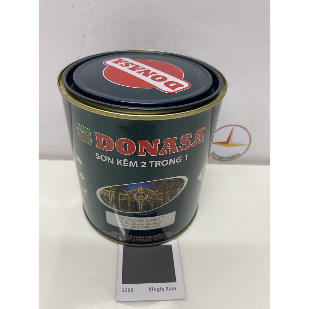 Sơn Sắt Kẽm Donasa 2 Trong 1 Màu Xingfa Xám 3260 _ 800ml | Shopee Việt Nam