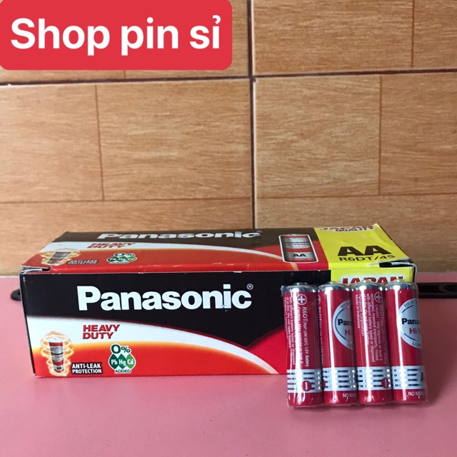 Pin Panasonic Hi-Top AA R6DT 4S/ Pin tiểu đỏ Panasonic gói 4 viên | Shopee Việt Nam