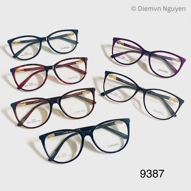 Gọng kính cận thời trang mắt xếch 9387 cho nữ, hàng loại đẹp, Form cứng ...