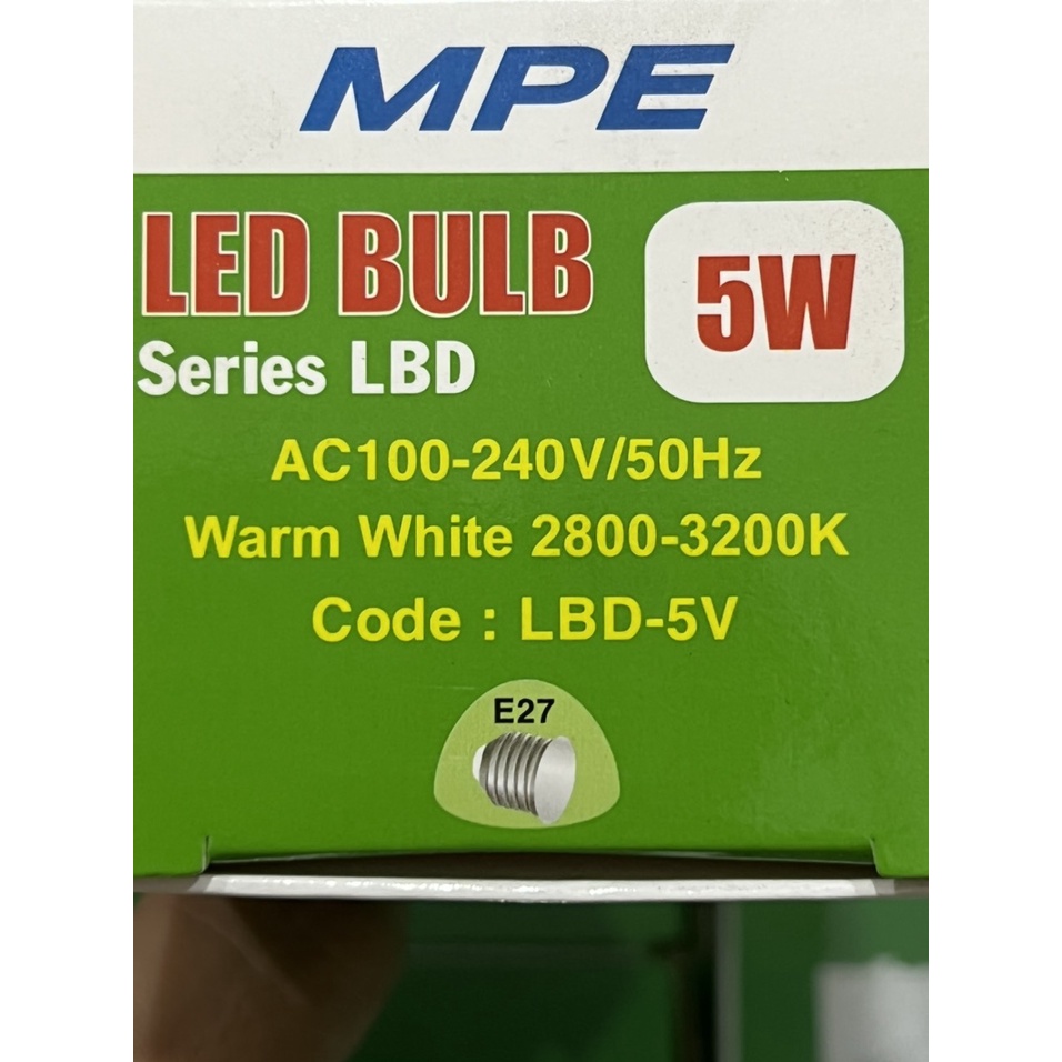 Đèn Led Buld 5W MPE Trắng/Vàng | Shopee Việt Nam