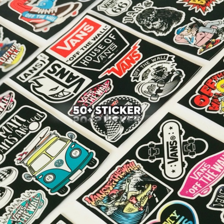Sticker chủ đề Vans Sóc Store chống nước custom, dán trang trí mũ bảo ...