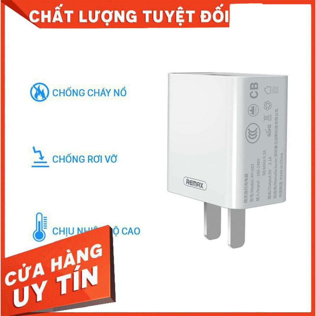 Củ Sạc Nhanh 2.1A Remax RP-U110 - Chống Cháy Nổ, Chịu Nhiệt Độ Cao@RPU110 | Shopee Việt Nam