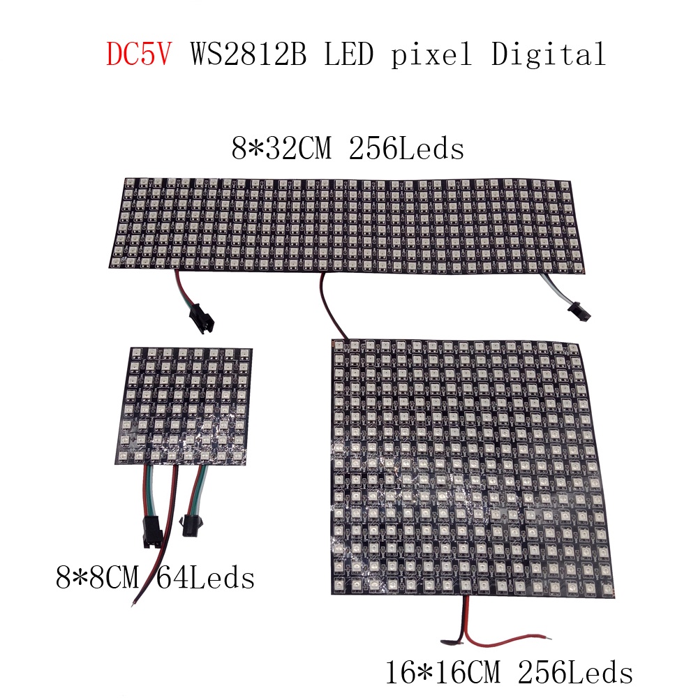 Màn hình bảng điều khiển Led WS2812B 8 * 8 16 * 16 8 * 32 Pixels Đèn ...