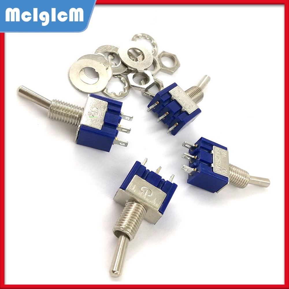 Set 5 Công Tắc Gạt Mini MTS-102 SPDT 6A 125V AC / 3A 250V AC 3 Chấu ...