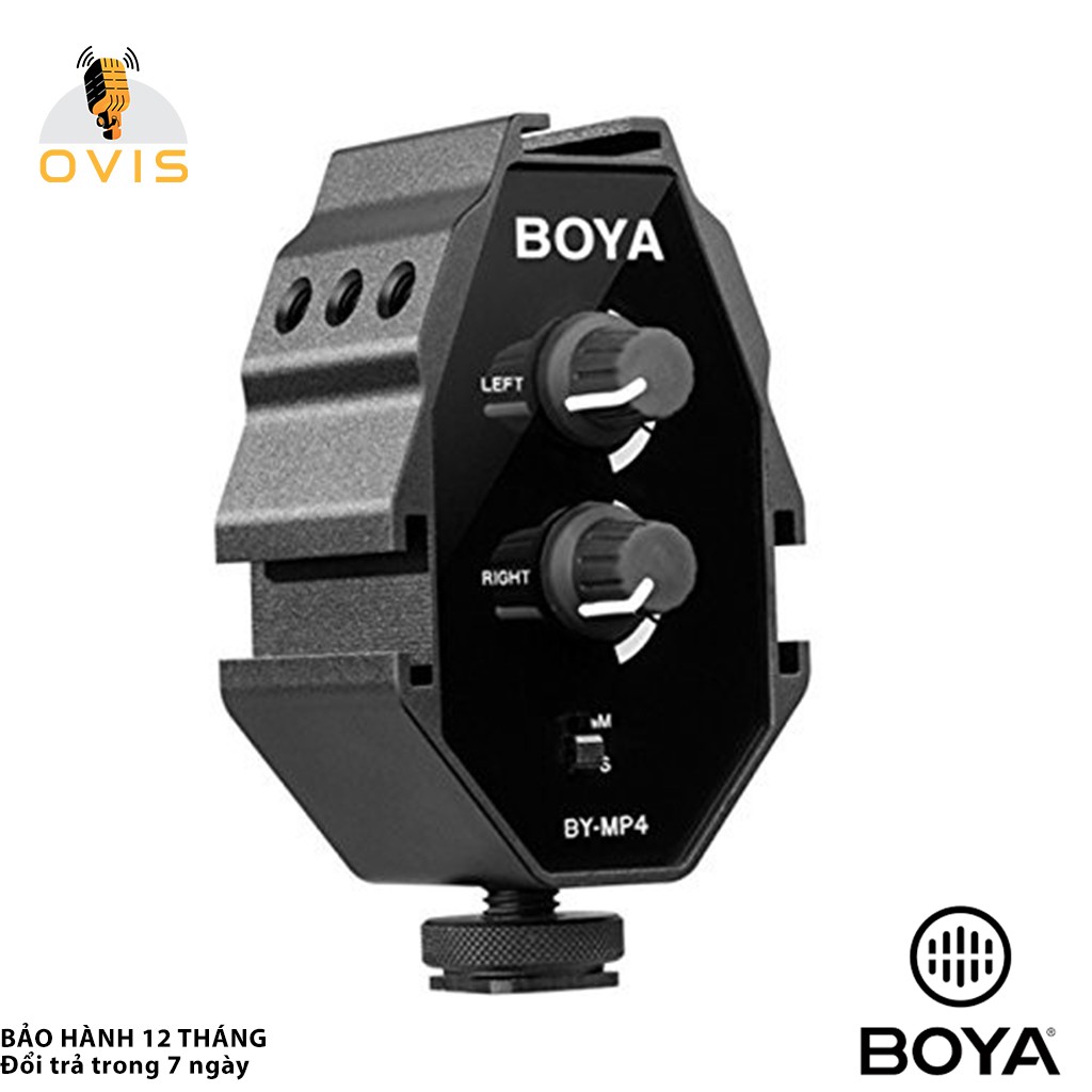 [BH 24 THÁNG] Bộ Trộn Micro Stereo Boya BY-MP4 Cho Máy Ảnh, Mixer Camera | Shopee Việt Nam