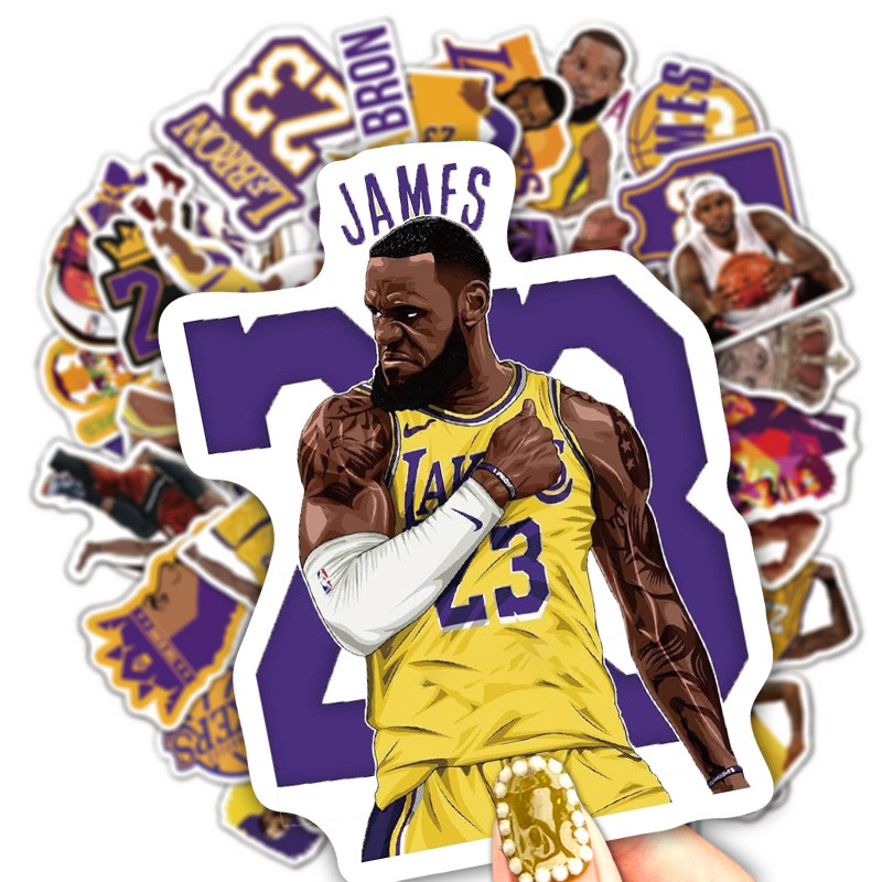 Sticker Bóng Rổ Set 50 Hình In Lebron James Decal PVC Cao Cấp Không ...
