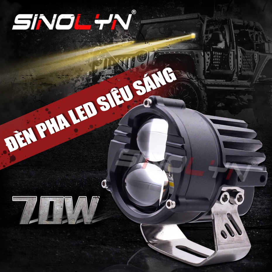 1 Cái Sinolyn 70W Bi LED Đèn Sương Mù Spotlight Combo Đèn Cho Ô Tô / Xe ...