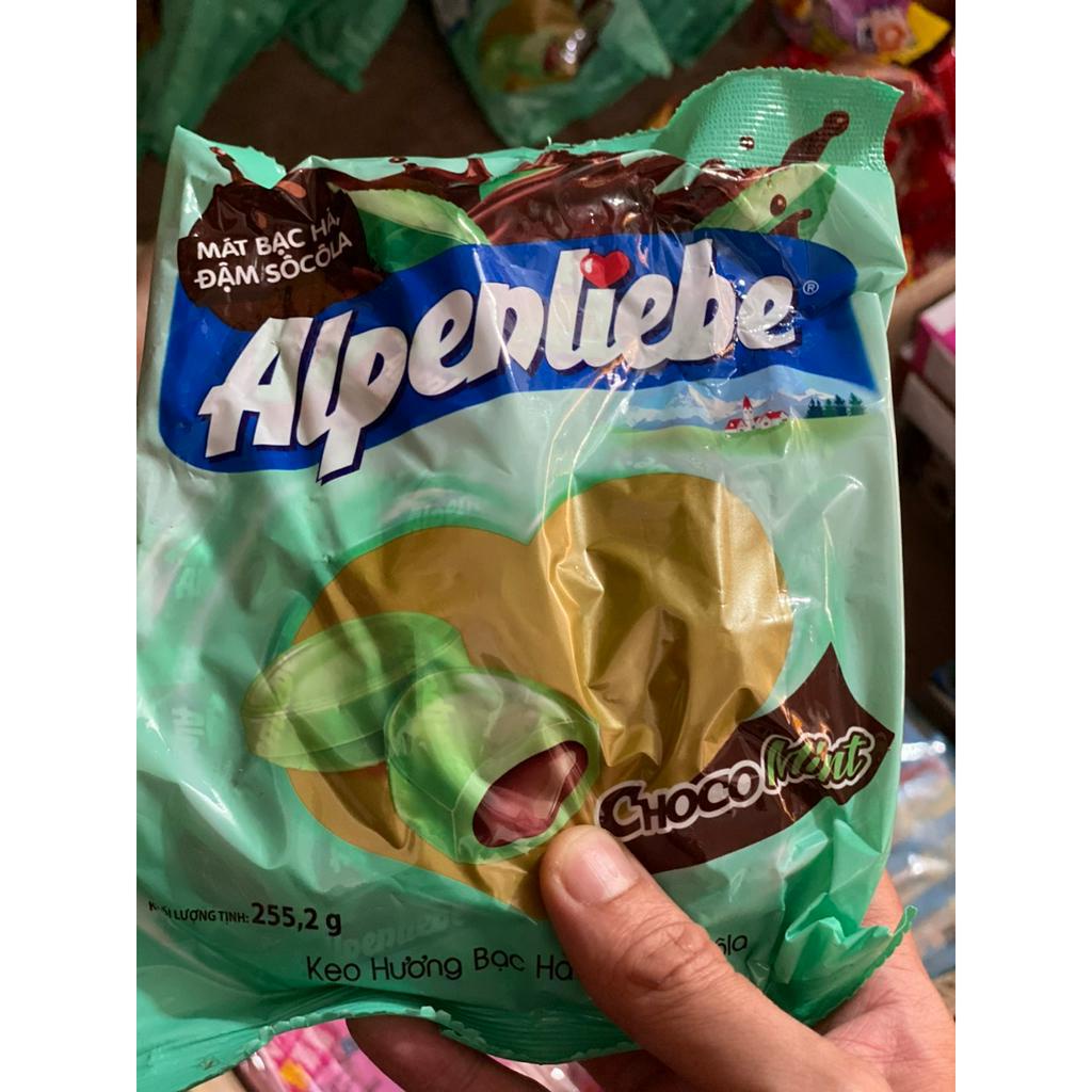 kẹo Alpenliebe vỏ bạc hà nhân socola gói to 255g | Shopee Việt Nam