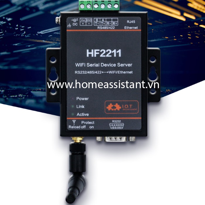 Bộ Định Tuyến Wifi Ethernet RS232 RS485 RS422 Modbus Elfin HF2211 (Hỗ ...