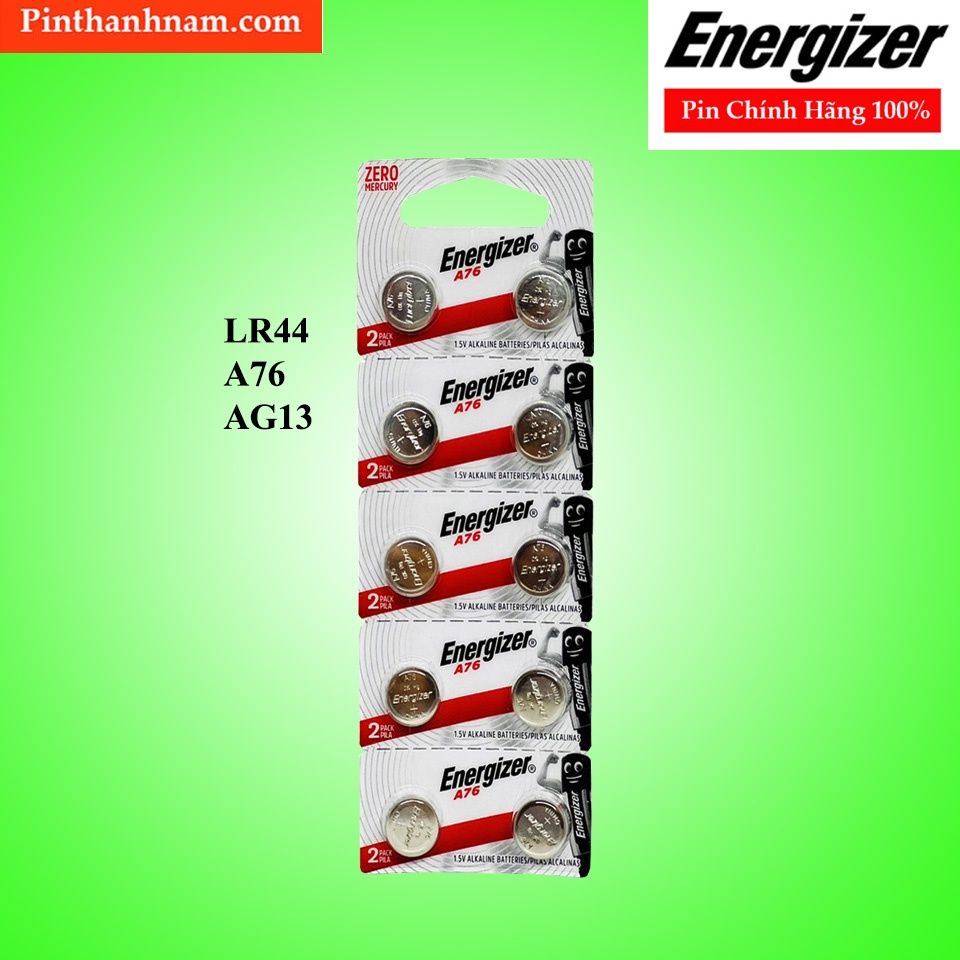 Pin LR44 Energizer A76 Vỉ 10 Viên Chính Hãng Thay Pin Máy Tính Casio ...