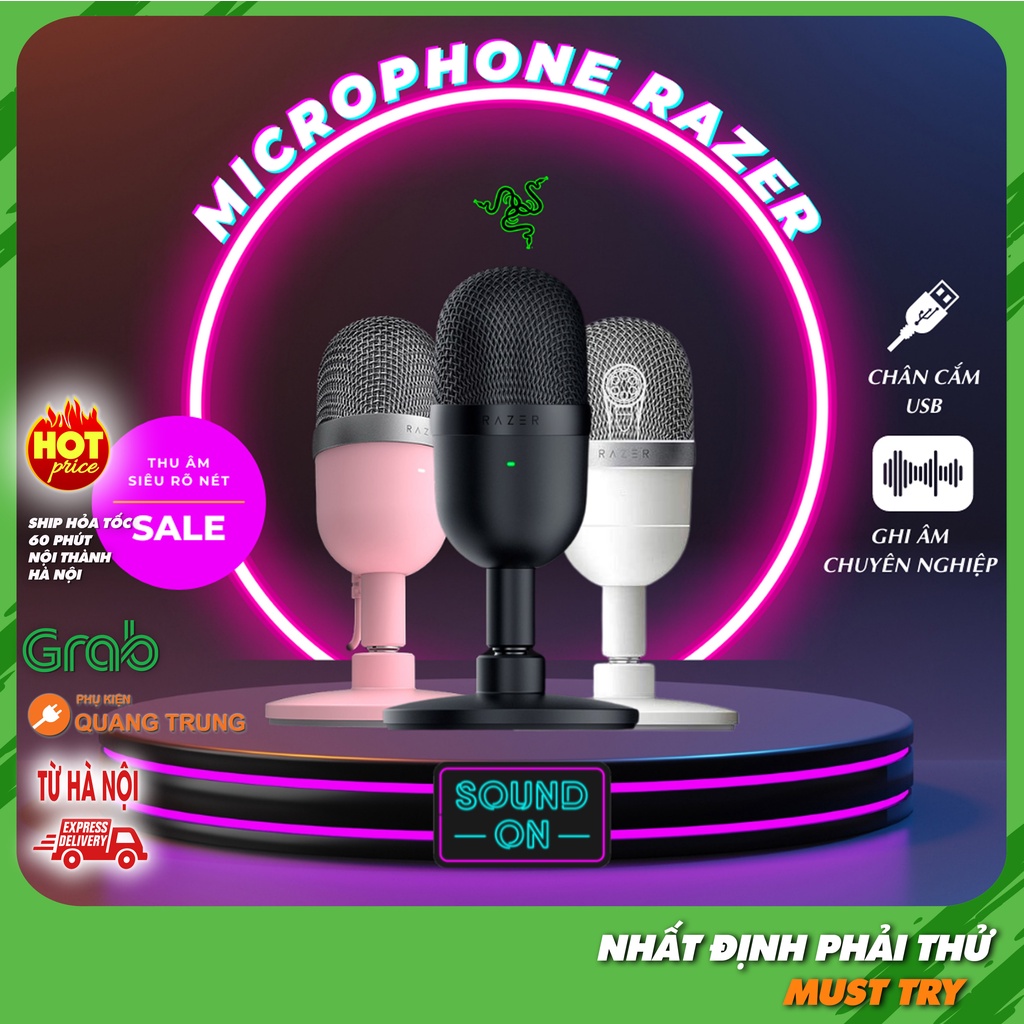 Micro để bàn mini Razer Siren mini chuyên dụng chất lượng cao, cổng cắm ...