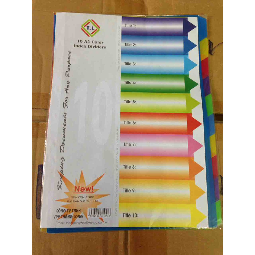 Chia File Nhựa 10 Màu Thăng Long | Shopee Việt Nam