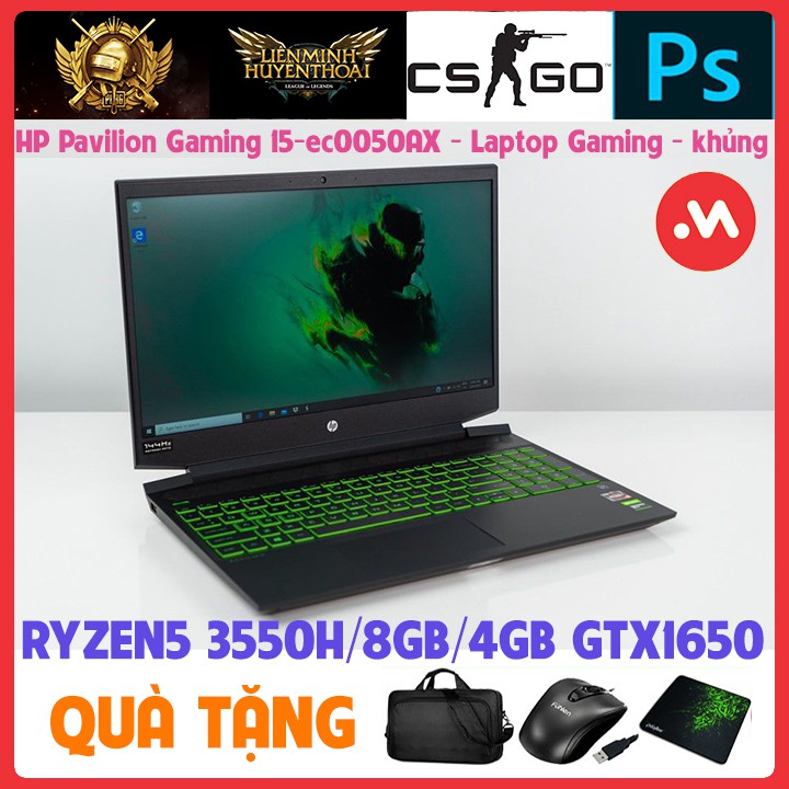 HP Pavilion Gaming 15 ec0050AX R5 3550H/8GB/16GB GTX1650/Win10, laptop ...