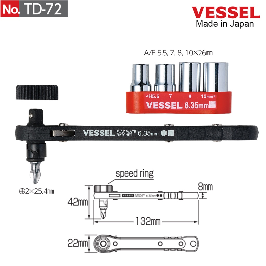 Bộ tô vít trượt đa năng No.TD-(70/71/72/73MC) Vessel - Nhật Bản | Shopee Việt Nam