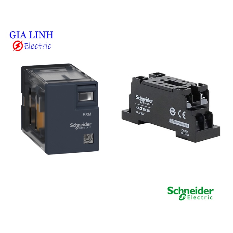 Relay Trung Gian RXM2LB2BD và Đế cho Rơ le RXZE1M2C Schneider | Shopee ...