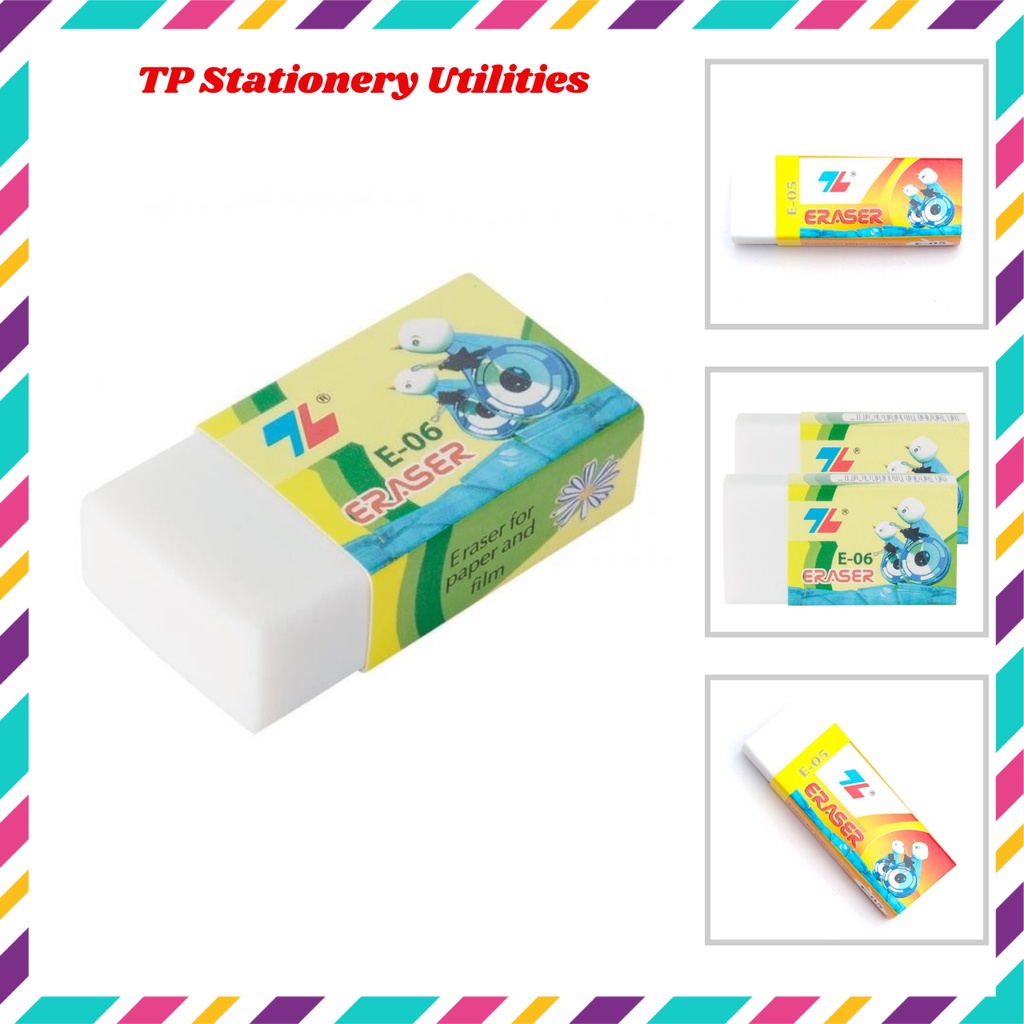 Gôm tẩy xoá chì TL E06, E05 - ( Dụng cụ học sinh giấy in a4 văn phòng phẩm ) | Shopee Việt Nam