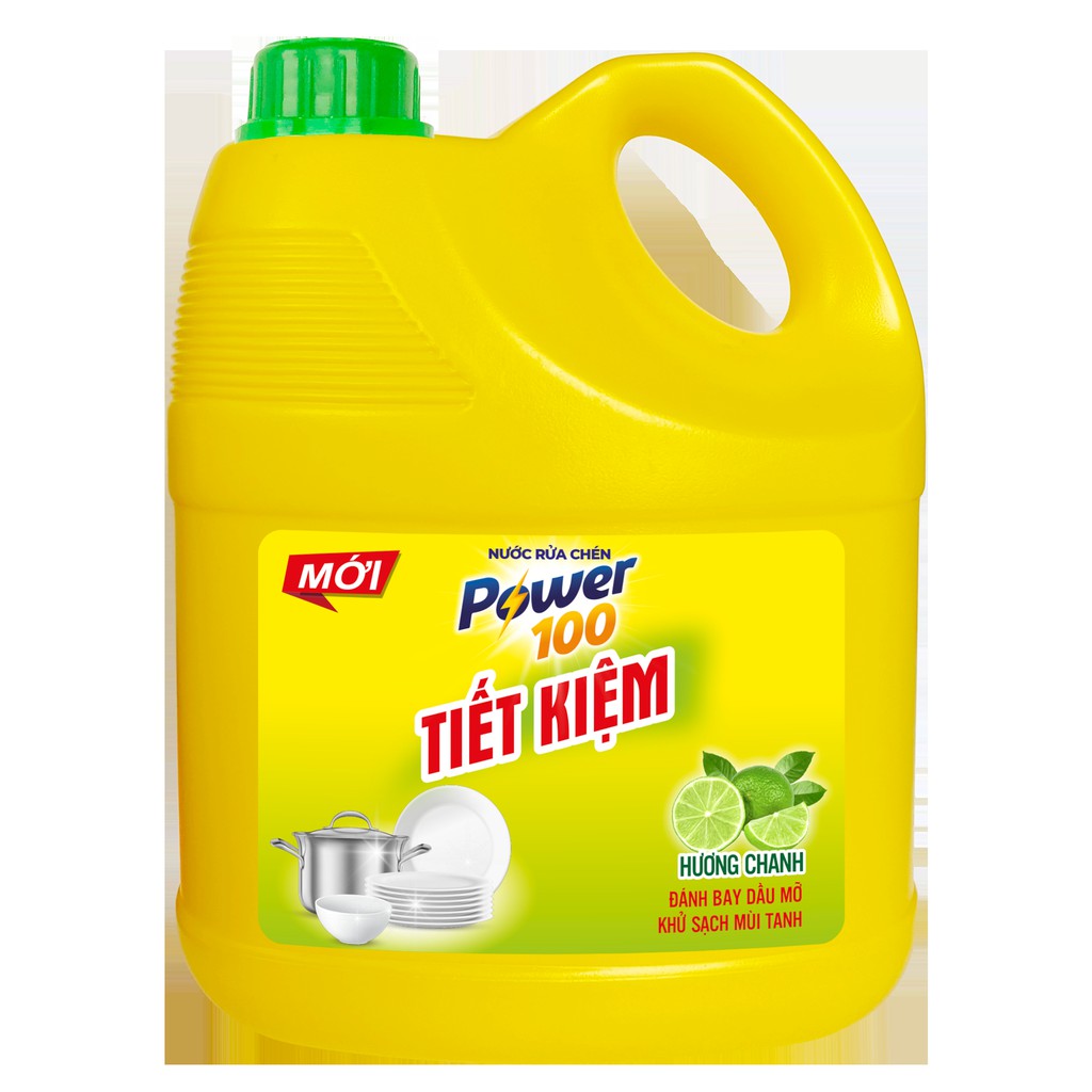 Nước rửa chén POWER100 tiết kiệm can 3.5KG | Shopee Việt Nam