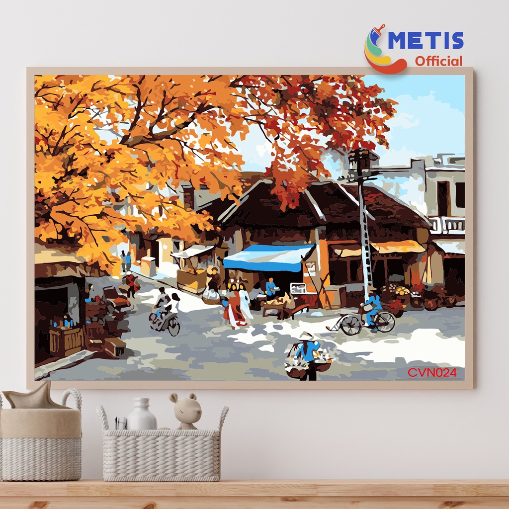 Tranh sơn dầu số hoá tự tô màu trang trí tường METIS OFFICIAL Phong ...