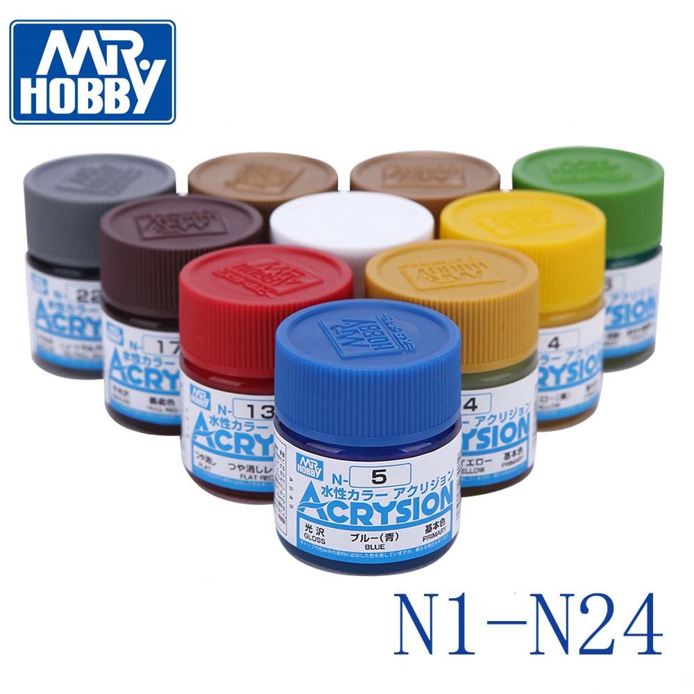 Sơn nước màu cơ bản Mr. Color Acrysion N1-N24 10mL Mr. Hobby - Sơn Mô ...