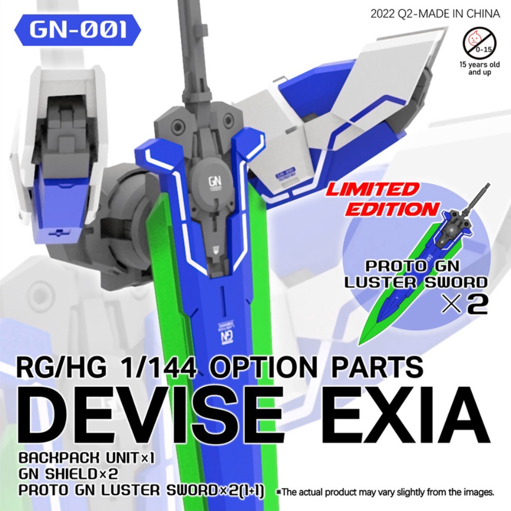 Mô hình lắp ráp phụ kiện dành cho RG/HG Exia Devise Weapon Pack Gundam ...